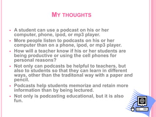 Podcasting in education | PPTX