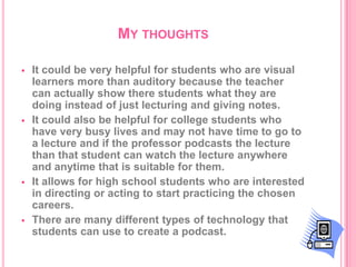 Podcasting in education | PPTX