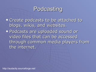 Podcasting with audacity ppt | PPT
