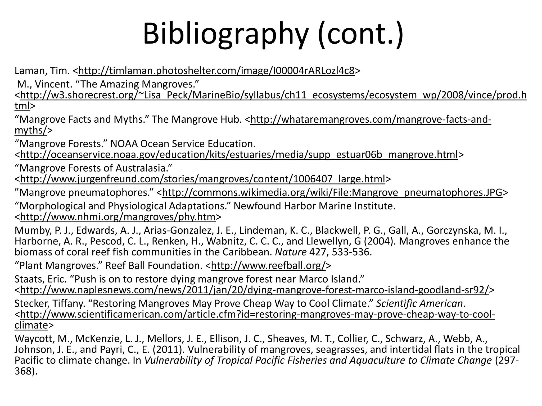 Mangroves and Climate Change | PPTX