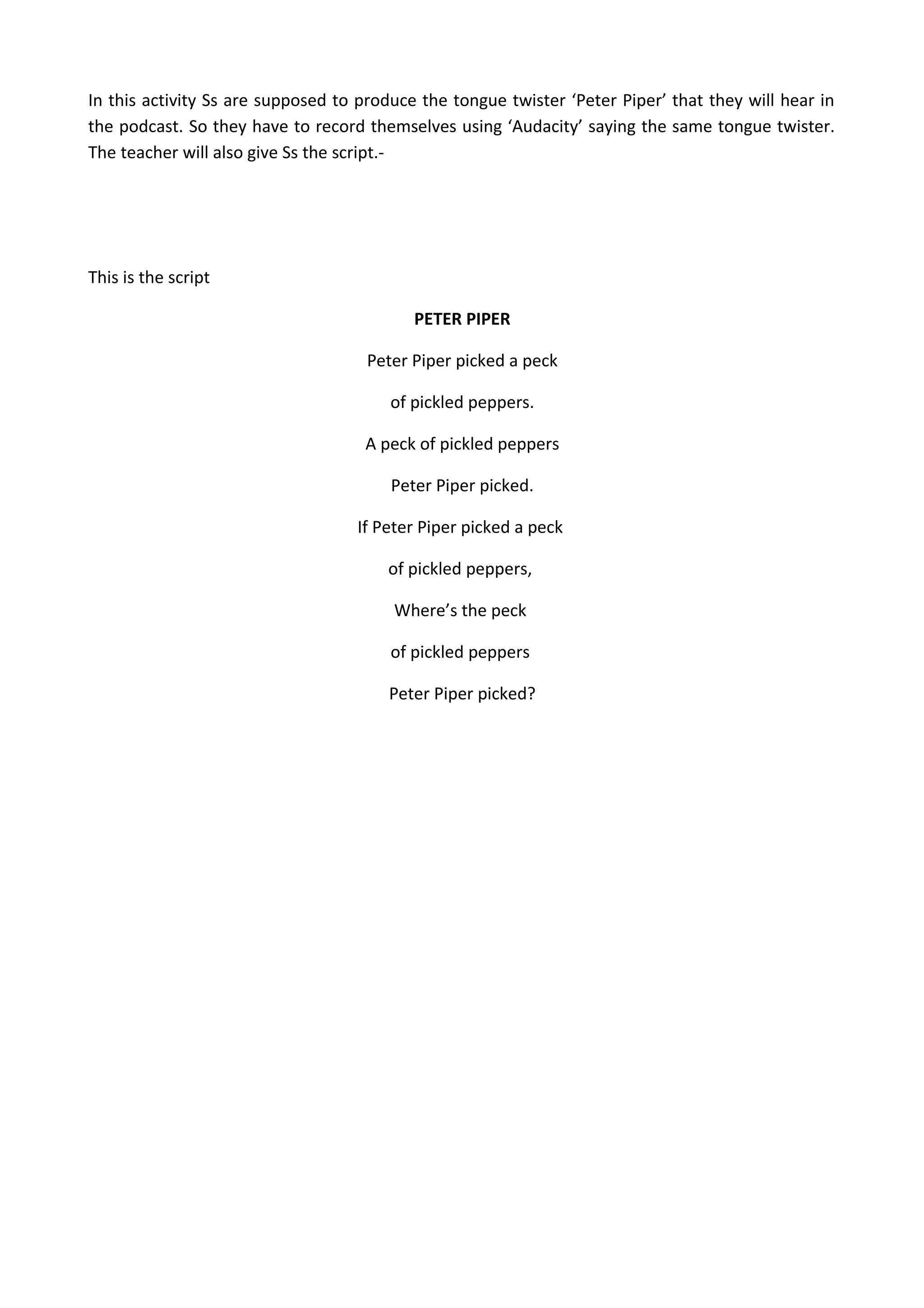 Podcast script | DOC