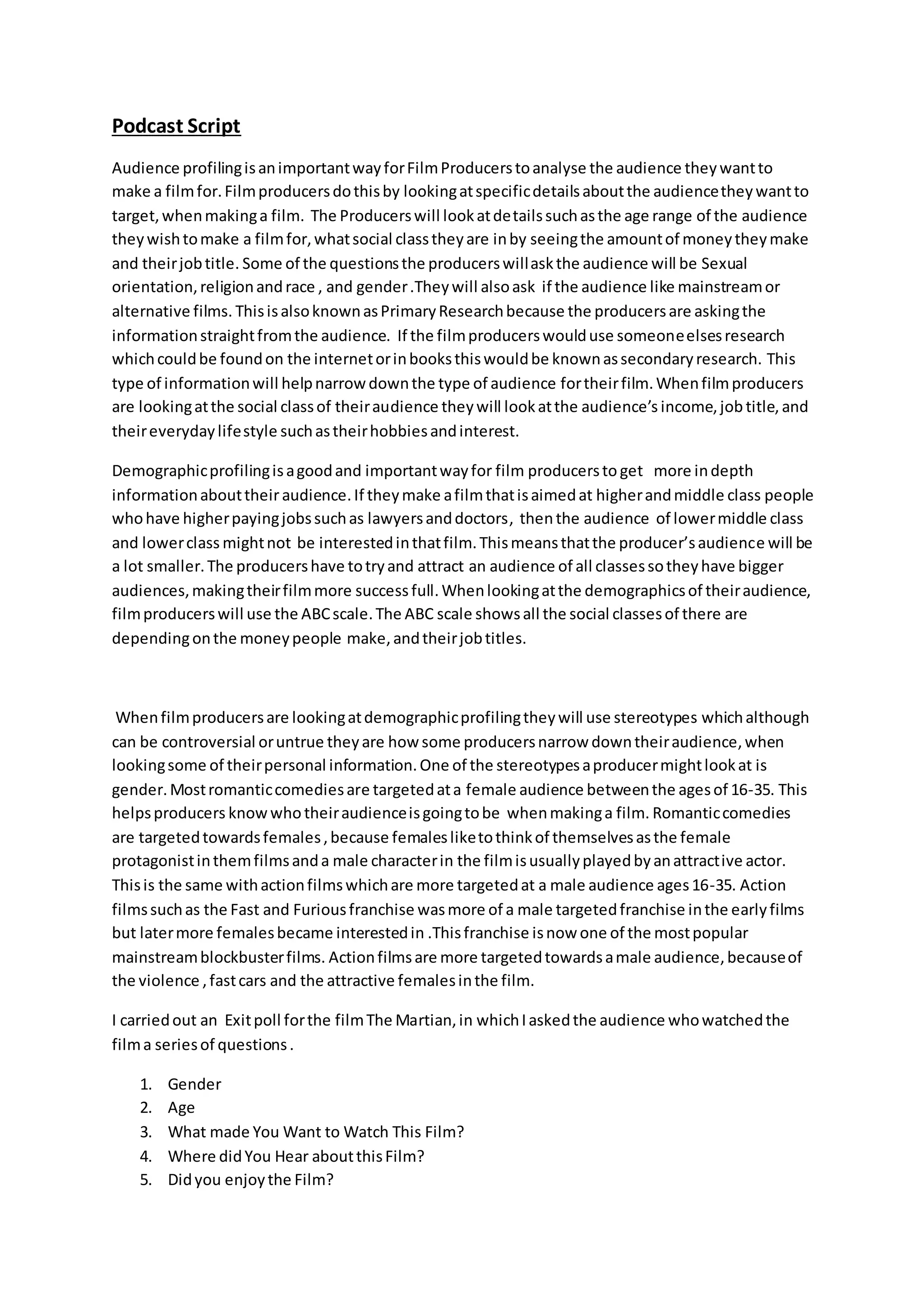 Podcast script | PDF