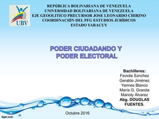 Poder ciudadano y electoral | PPTX