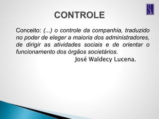 Poder de Controle nas S.As