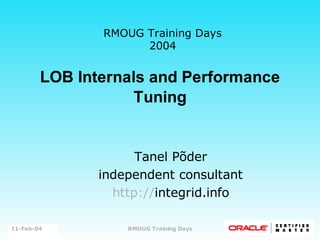 Oracle LOB Internals and Performance Tuning | PDF