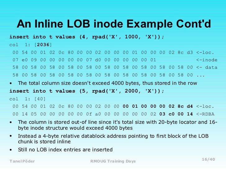 Oracle LOB Internals and Performance Tuning