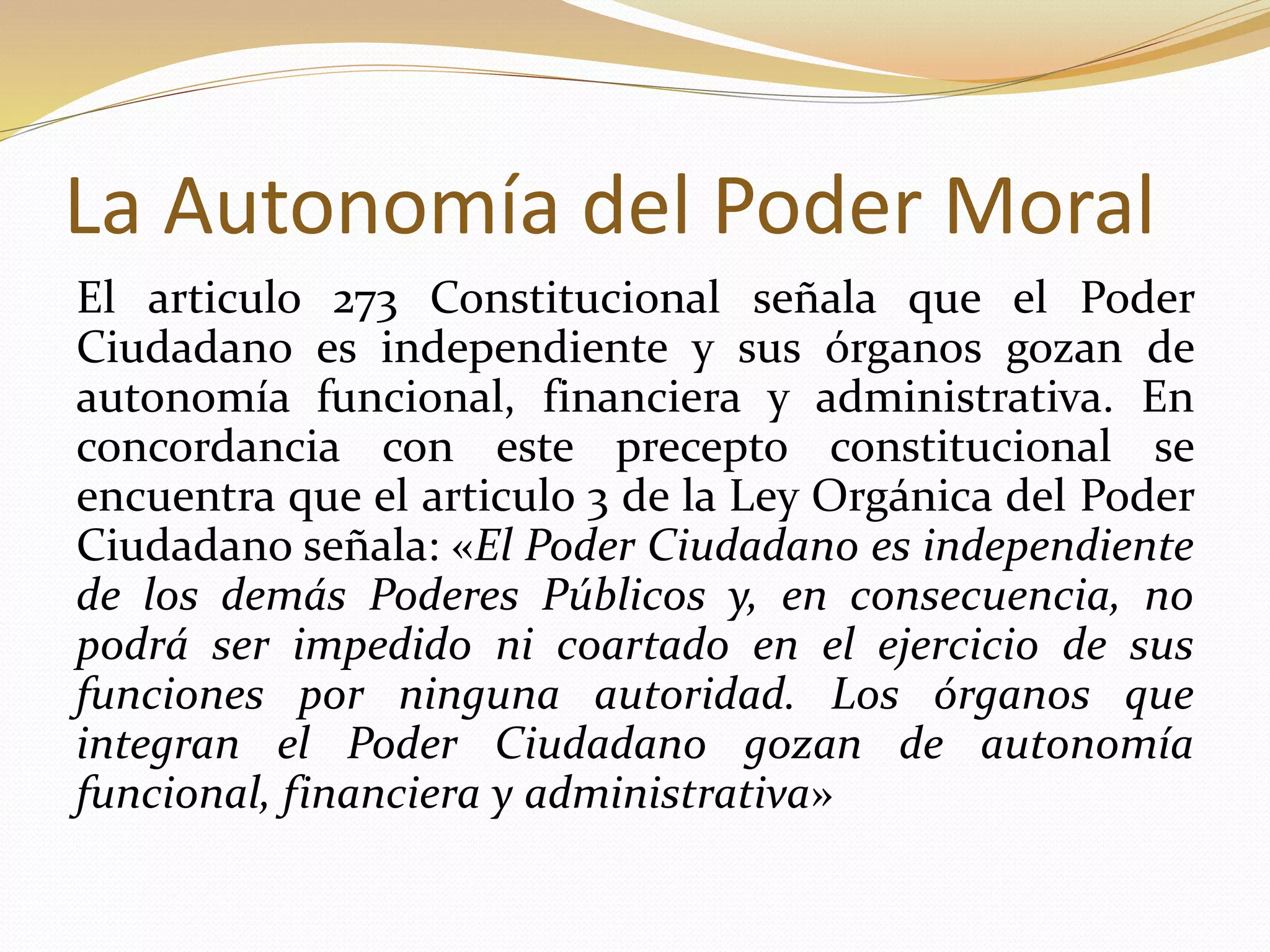 Poder Moral Republicano | PPTX