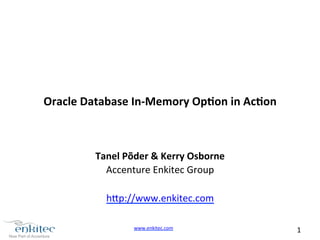 Oracle Database In-Memory Option in Action | PDF