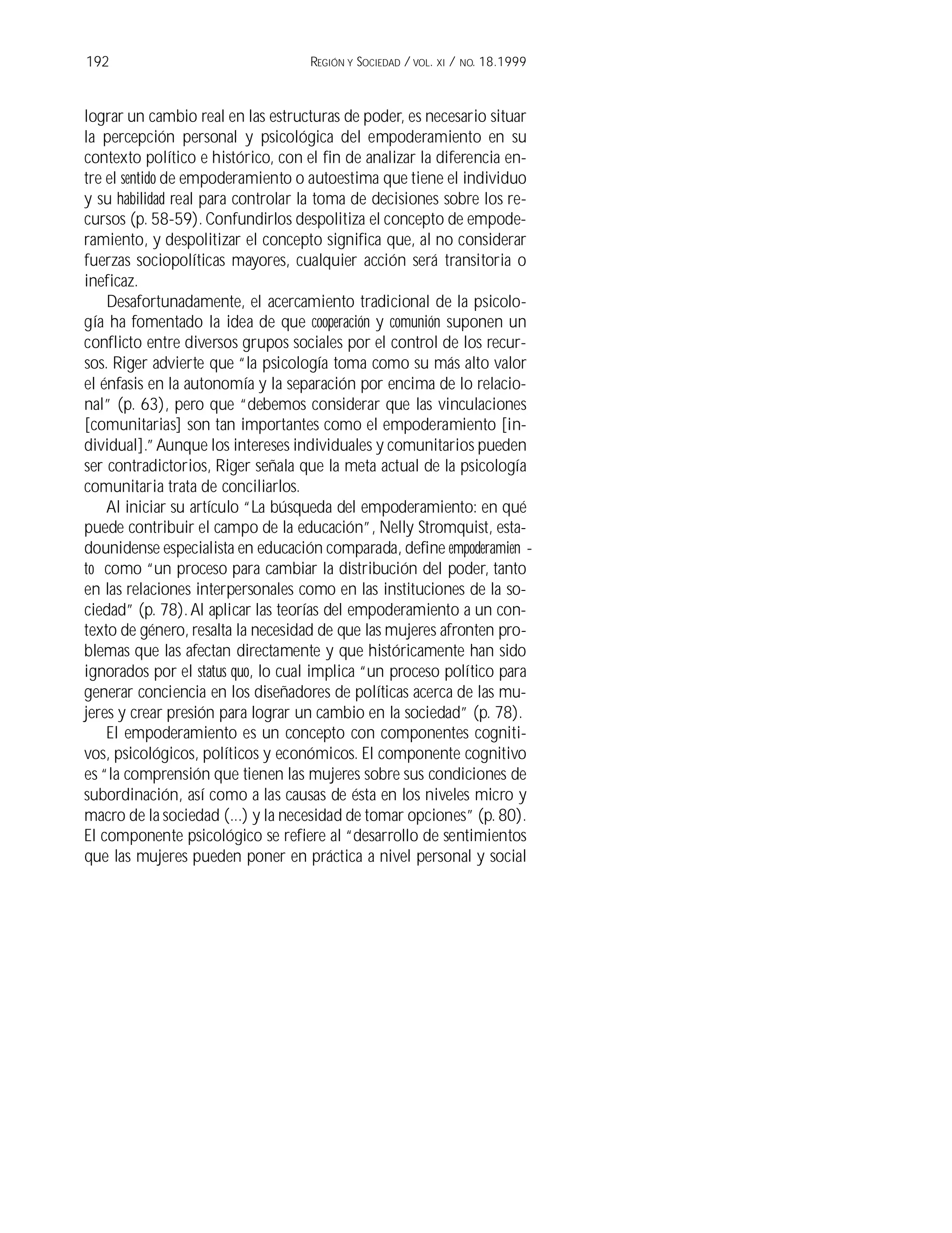 Poder y empoderamiento de las mujeres | PDF