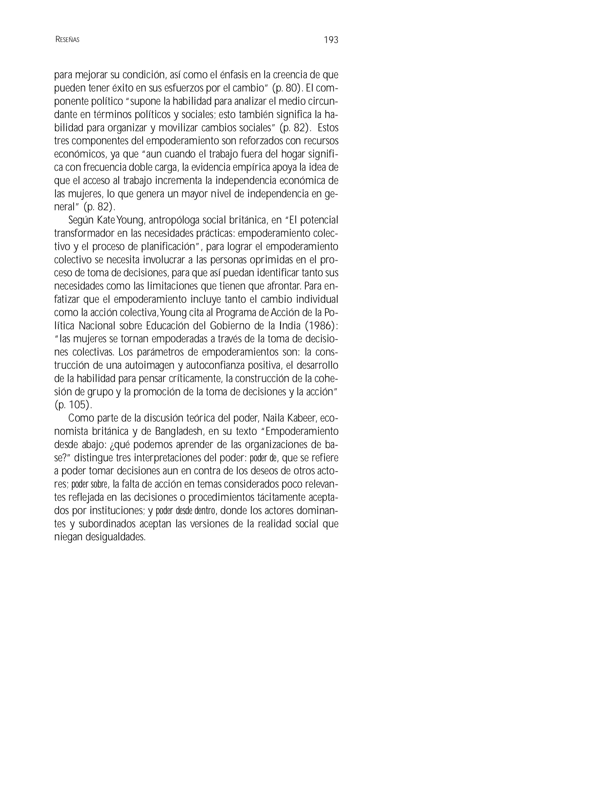 Poder y empoderamiento de las mujeres | PDF