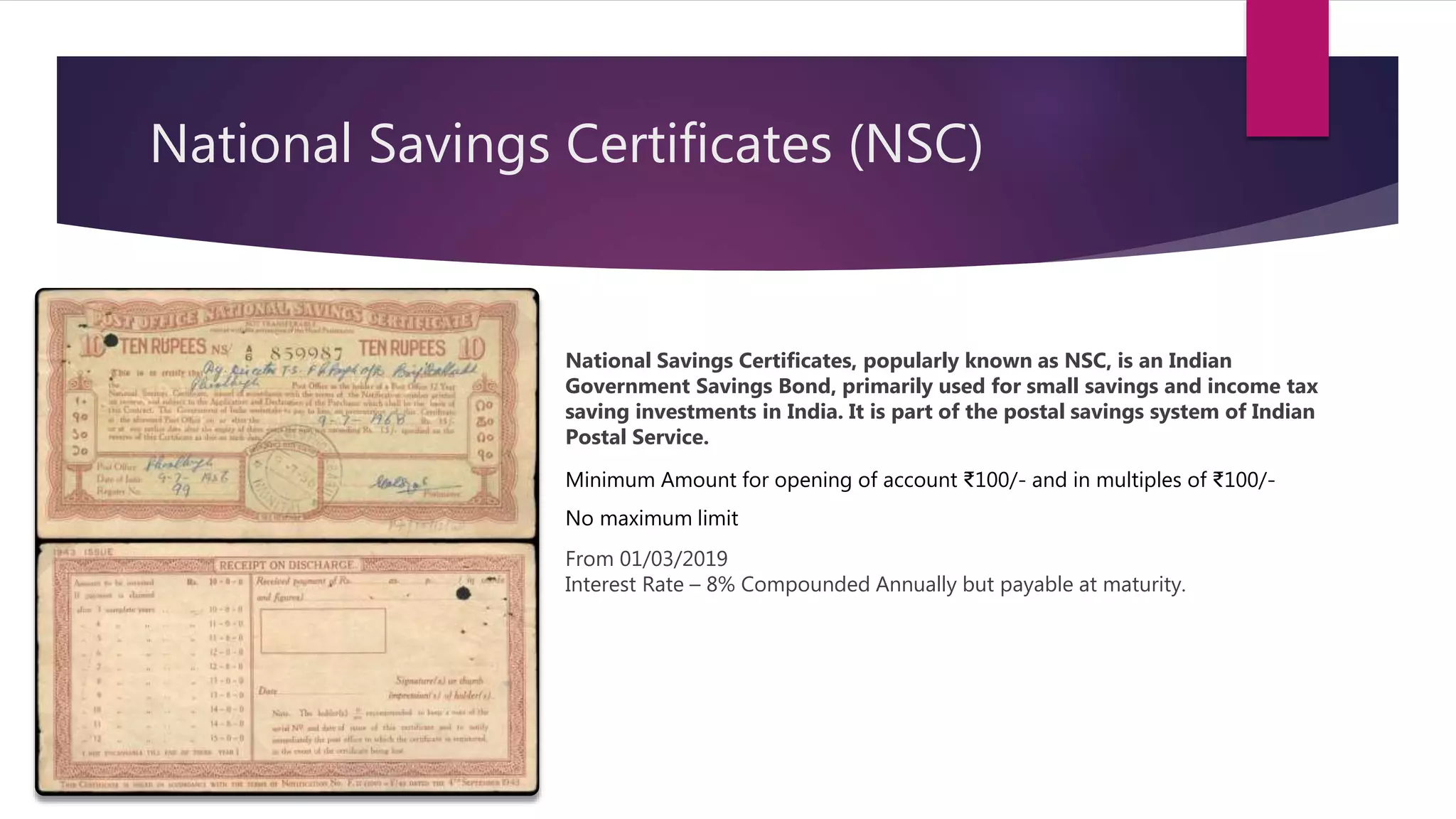 Indian Postal Schemes | PPTX