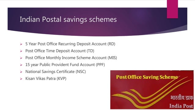 Indian Postal Schemes | PPTX