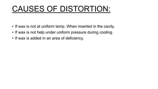 Inlay wax | Dentistry | PPTX