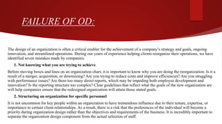 SUCCESS & FAILURE OF ORGANIZATION DESIGN | PPT