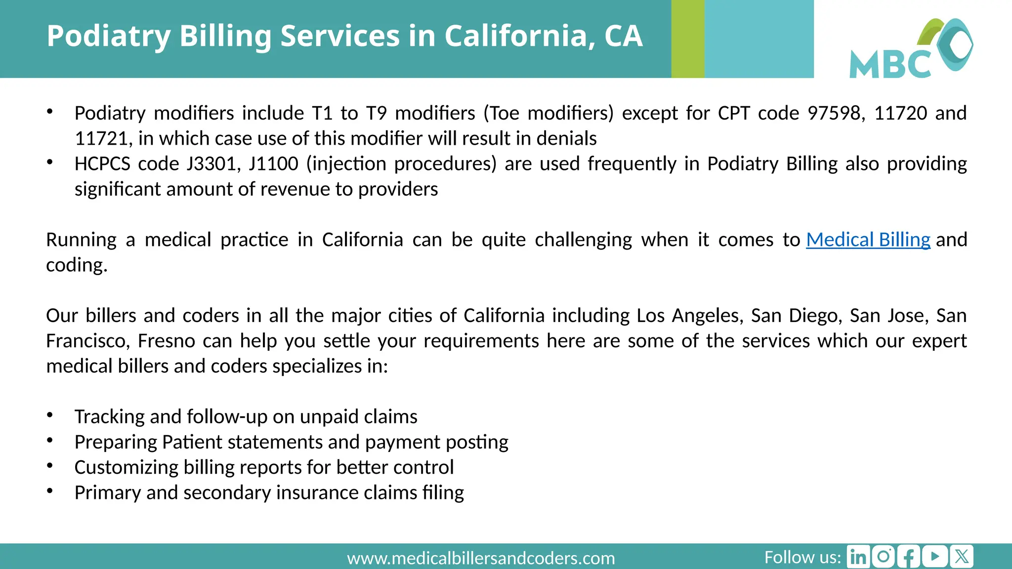 Podiatry Billing Services in California, CA.pptx