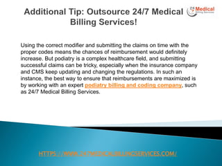 Podiatry Billing Tips to Maximize Reimbursement.pdf | Health Insurance ...