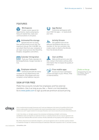 Podio Fact Sheet | PDF