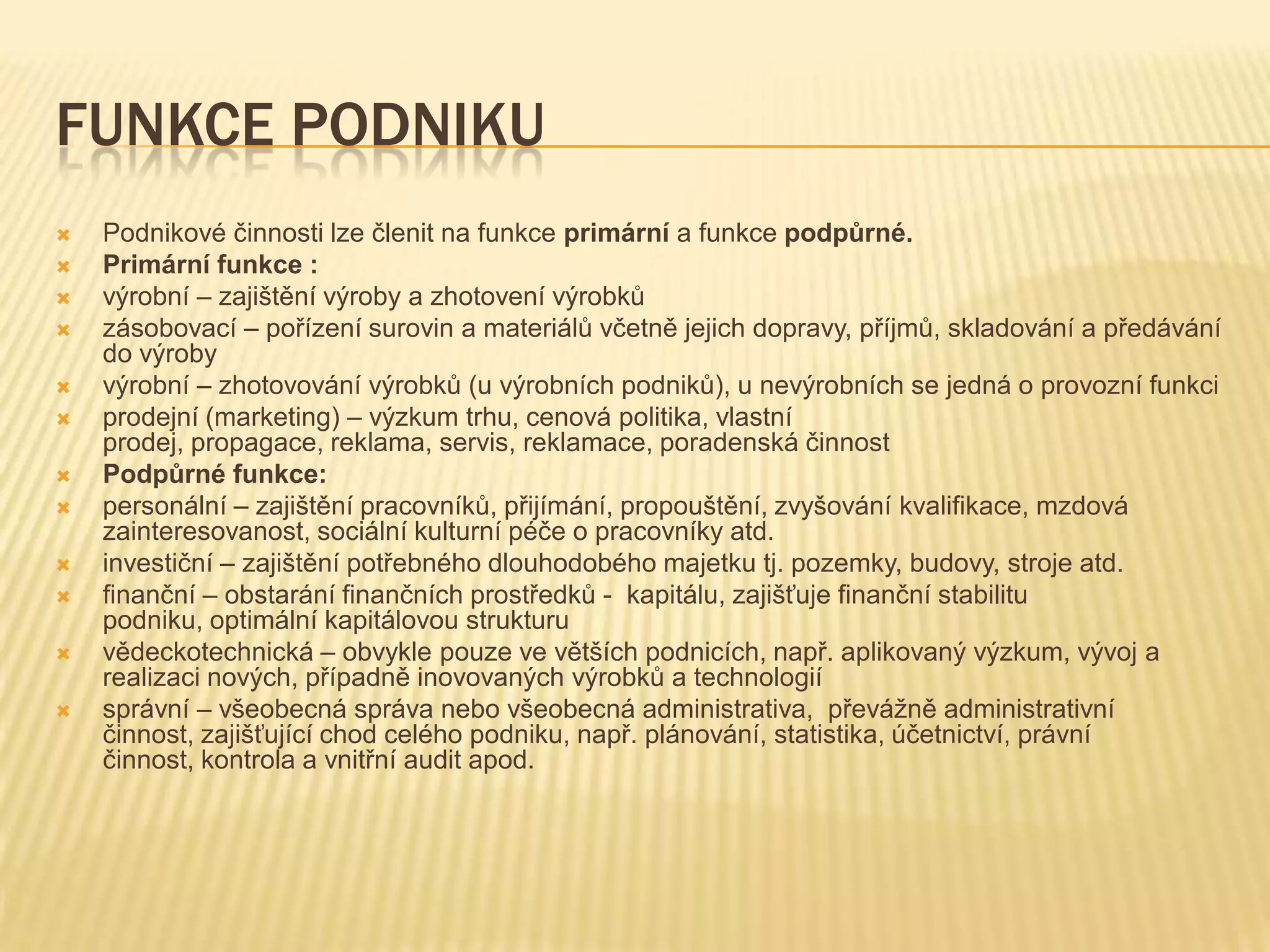 Podniková ekonomika podnik | PPTX