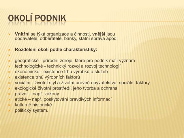 Podniková ekonomika podnik | PPT