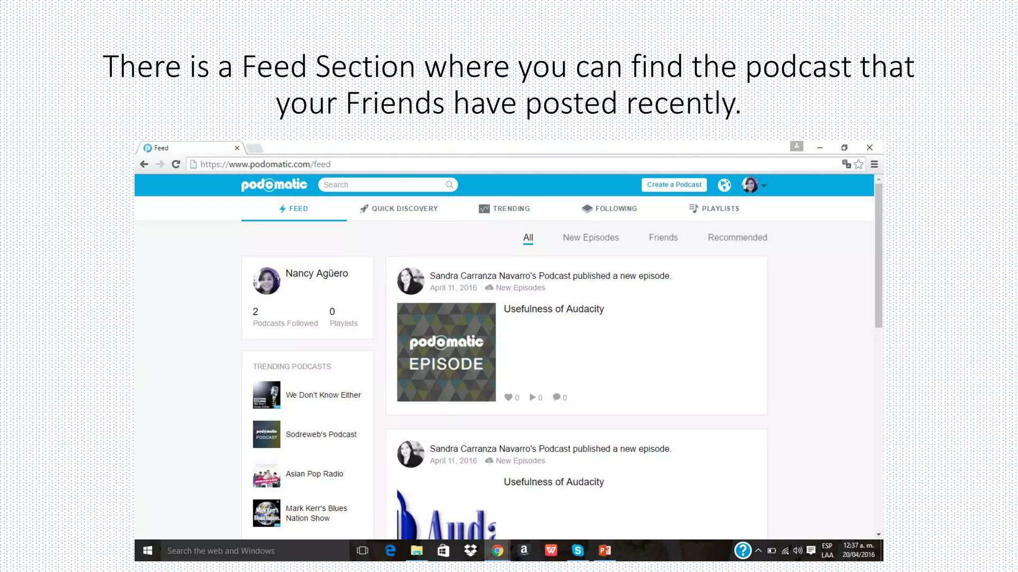 Podomatic | PPTX | Public Radio | Talk Radio