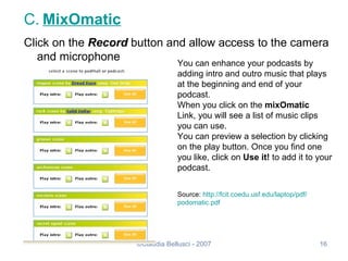 Podomatic - Create or upload audio files and post them to your blog | PPT | Digital Audio ...