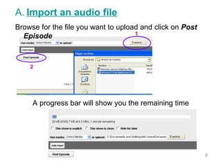Podomatic - Create or upload audio files and post them to your blog ...