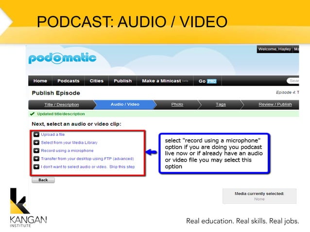 Podomatic tutorial | PPT