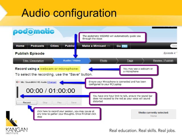Podomatic tutorial | PPT