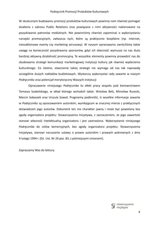 Podręcznik promocji prodkutów_kulturowych | PDF