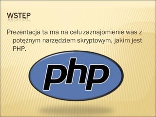 Podstawy PHP | PPT