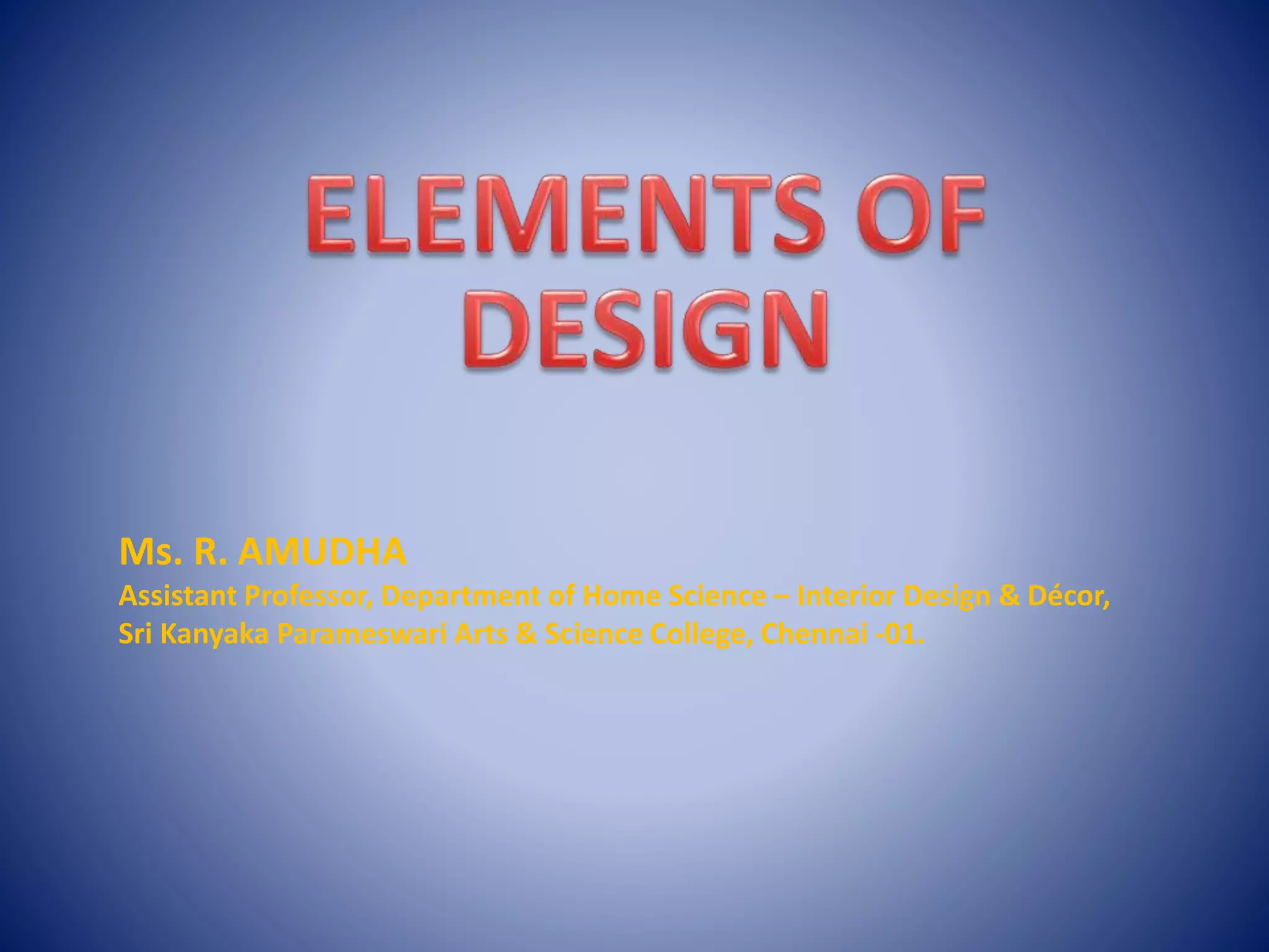 Elements of Design | PPT
