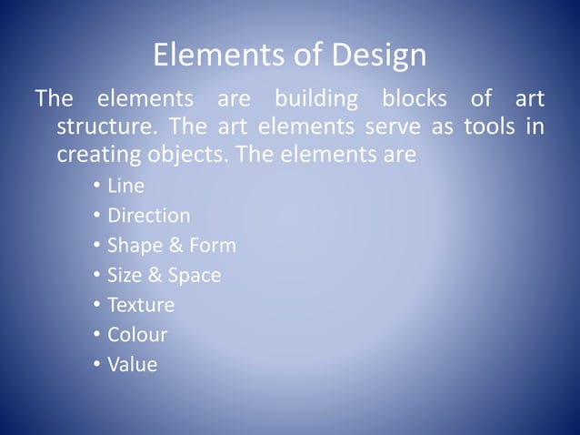 Elements of Design | PPT