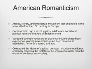 Poe and the American Romantics | PPT