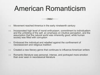 Poe and the American Romantics | PPT