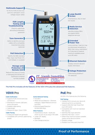 Brosur Ideal Networks PoE Tester - PoE PRO | PDF