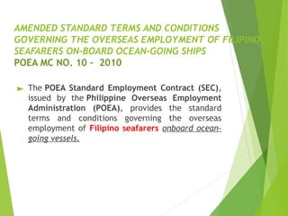 POEA-Standard-Employment-Contract.pptx law | PPTX