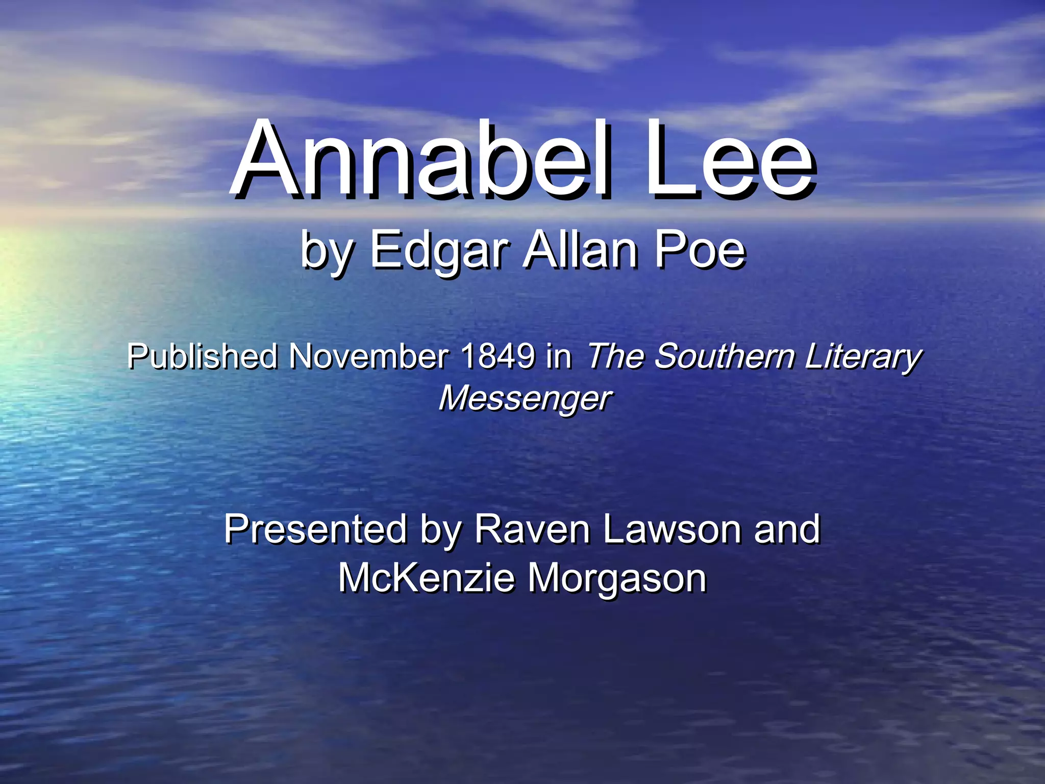 Poe a lee ppt | PPT