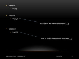Sinusoidal Steady State Ananlysis | PPTX