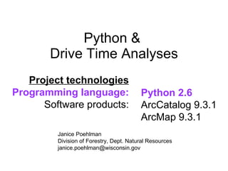 Python Coding Examples for Drive Time Analysis | PPT