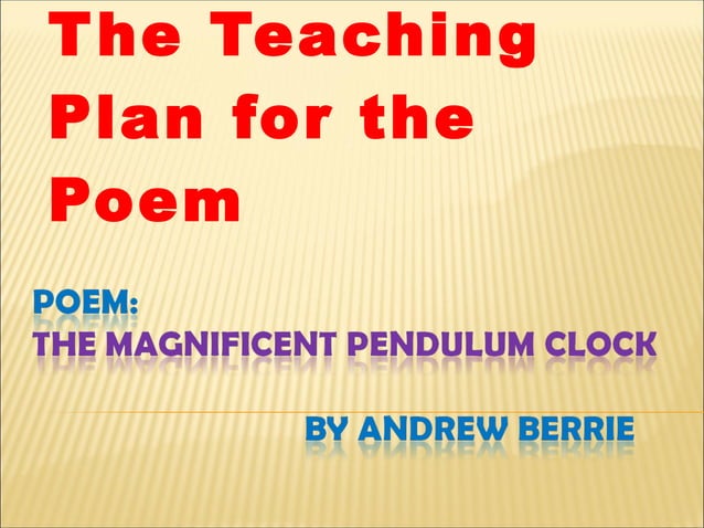 Poem PPT | PPT | Poetry | Books and Literature
