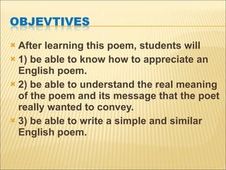 Poem PPT | PPT | Poetry | Books and Literature