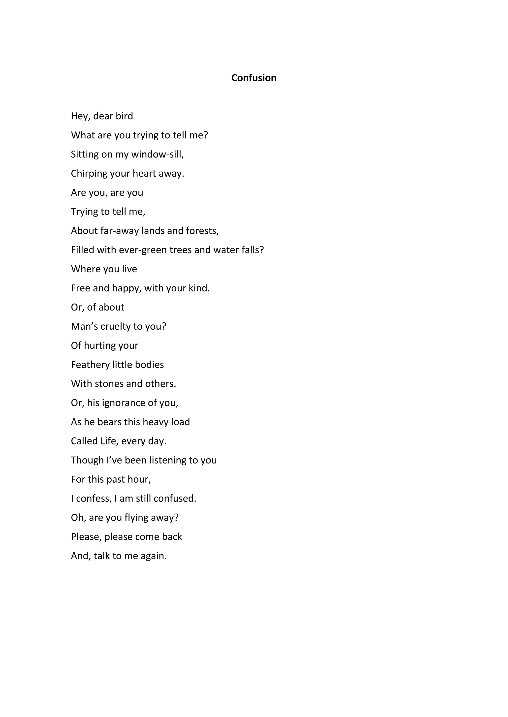 Confusion - Poetic Thoughts IV | PDF