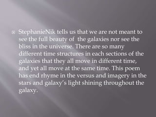 Galaxy Poems | PPTX