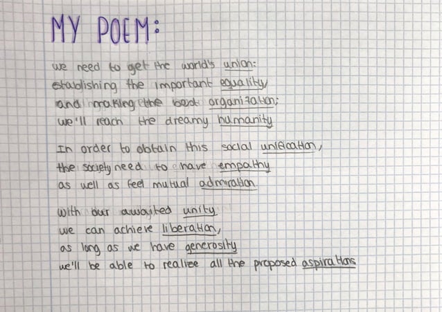Solidarity poem, by Carla Rufo ESO4 | PPT