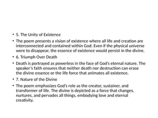 "No Coward Soul Is Mine" Poem Written By "Emily Bronte" | PPTX