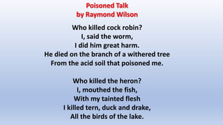 Poem poisoned talk | PPTX