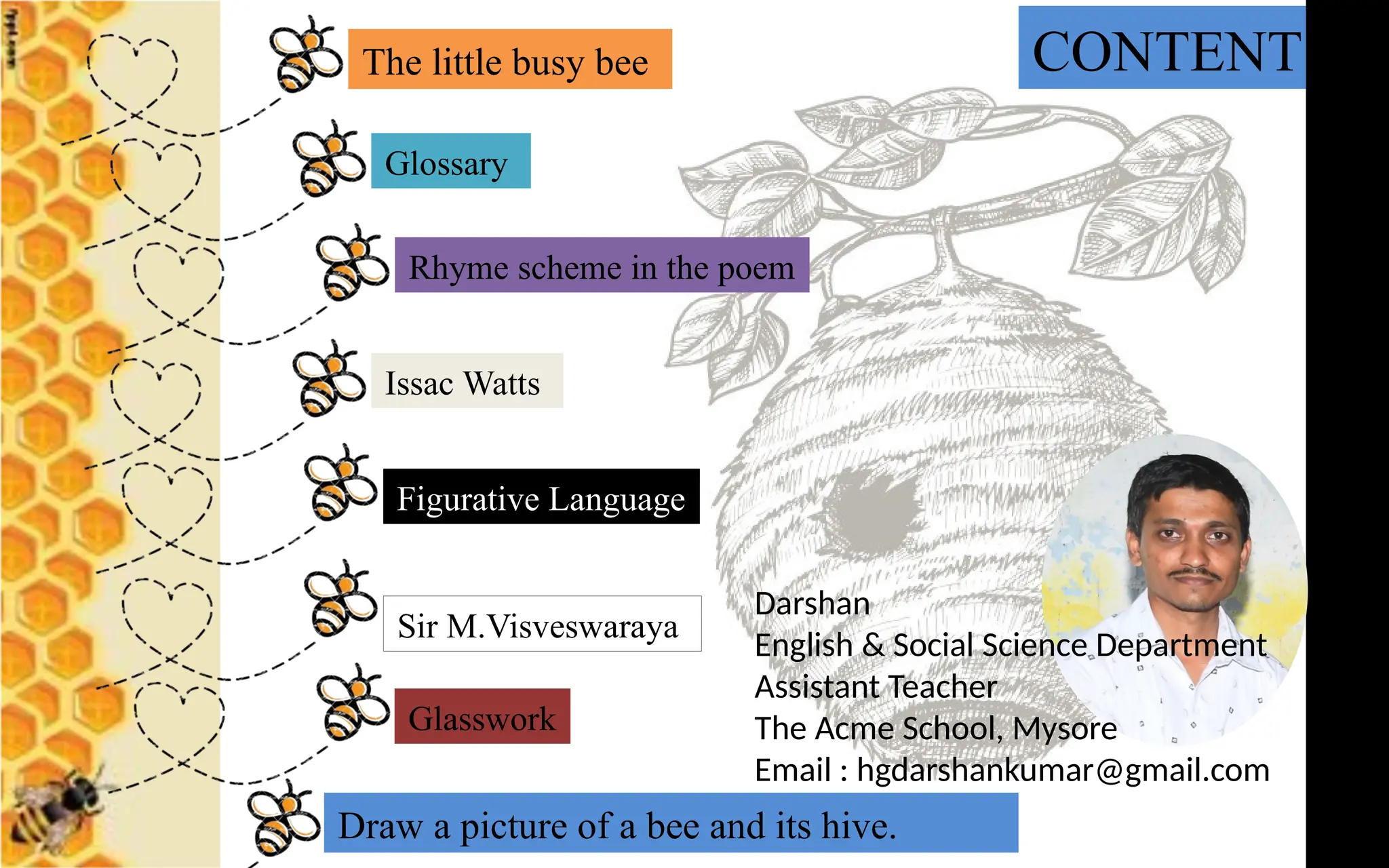 POEM - THE LITTLE BUSY BEE - Issac Watts.pptx