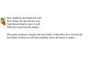 POEM - THE LITTLE BUSY BEE - Issac Watts.pptx