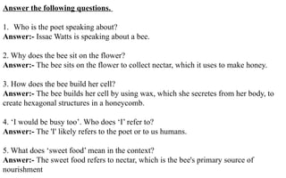 POEM - THE LITTLE BUSY BEE - Issac Watts.pptx