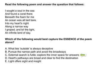 how to read a poem and how to solve questions 1 | PPTX
